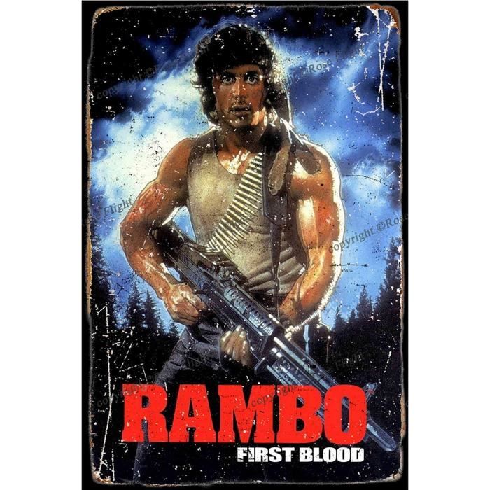 Rambo First Blood Poster II - rétro Fer Peinture Affiche Plaque ...