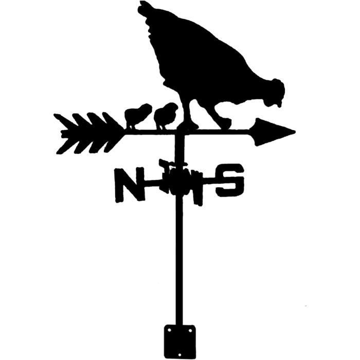 Girouette De Jardinier Vintage Noire En Acier Inoxydable Pour Extérieur ...