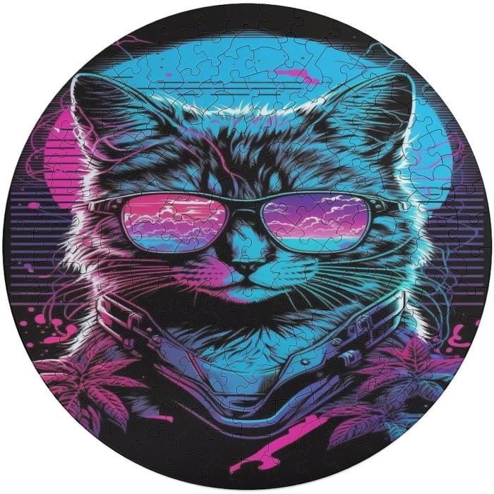 Chat Puzzle En Bois 195 Pièces, Diy, Divertissement Créatif, Cadeau ...