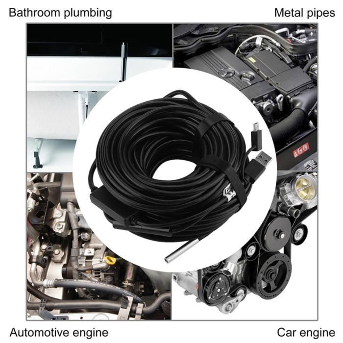 Garosa Endoscope 20M 3-en-1 20 Mèters 5.5mm USB Endoscope avec Webcam ...