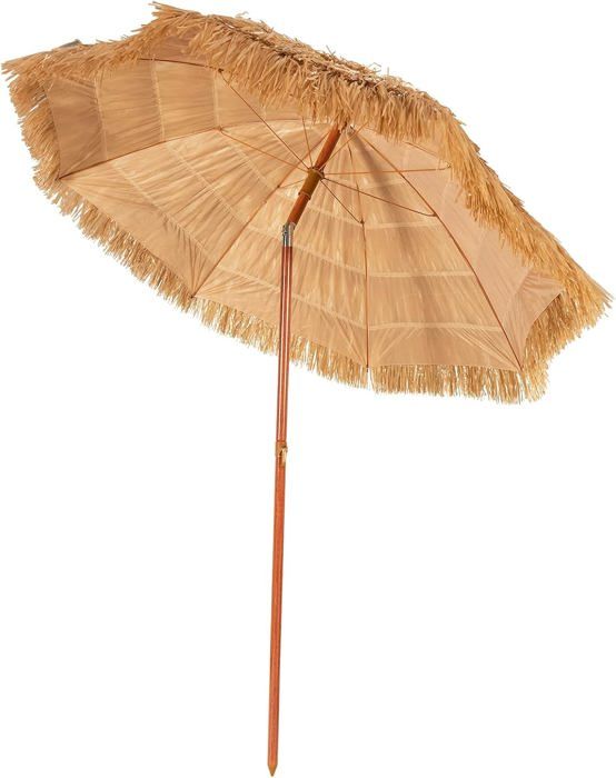 Parasol de Jardin Exterieur Ø2M - GOPLUS - Parasol Exotique en Paille ...
