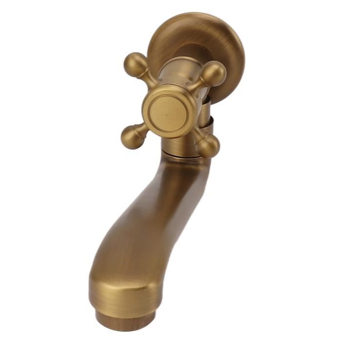 HURRISE robinet de bâti de mur de cuivre Robinet de jardin Antique avec ...