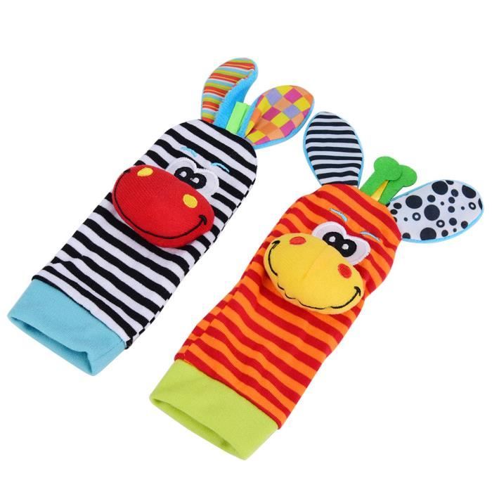 VIL Cartoon animaux hochets pour bébé Chaussettes âgés de 0 à 3 mois ...