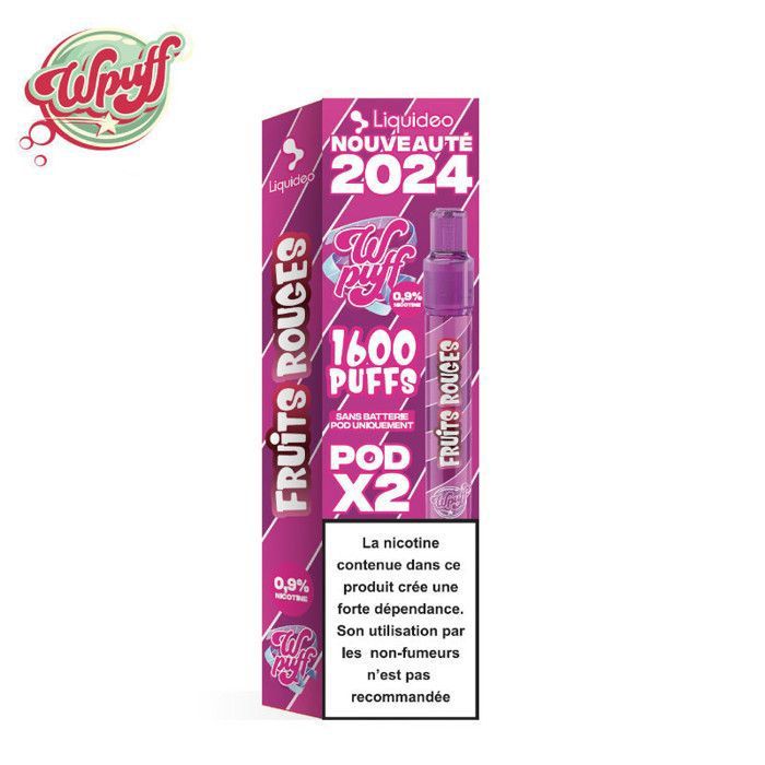 Lot de 2 recharges Liquideo Wpuff 2.0 Fruits Rouges - 9mg - Cdiscount ...