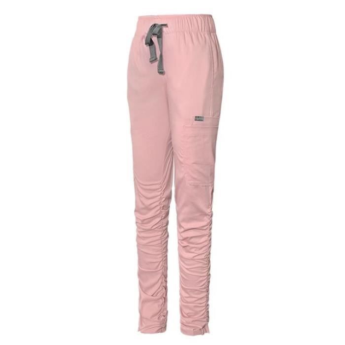 Pantalon médical élastique cordon de serrage - HBSTORE - 1102006 - Rose ...