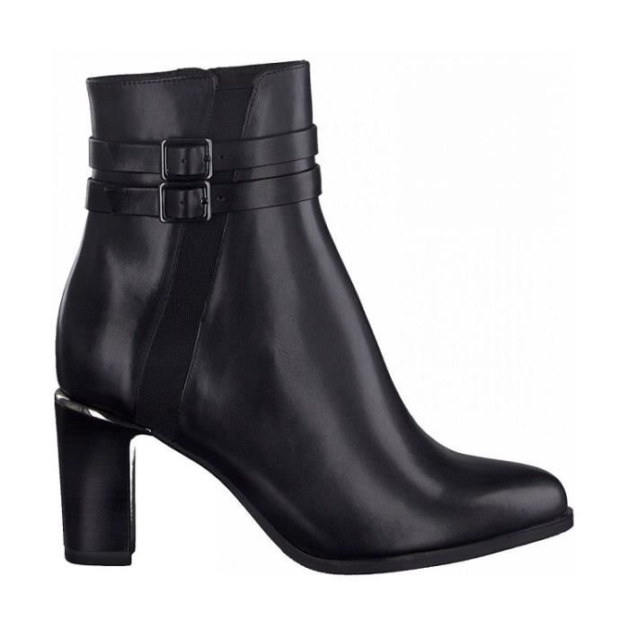 Bottines - Tamaris - 2533227 - Cuir - Noir - Femme Noir - Cdiscount ...