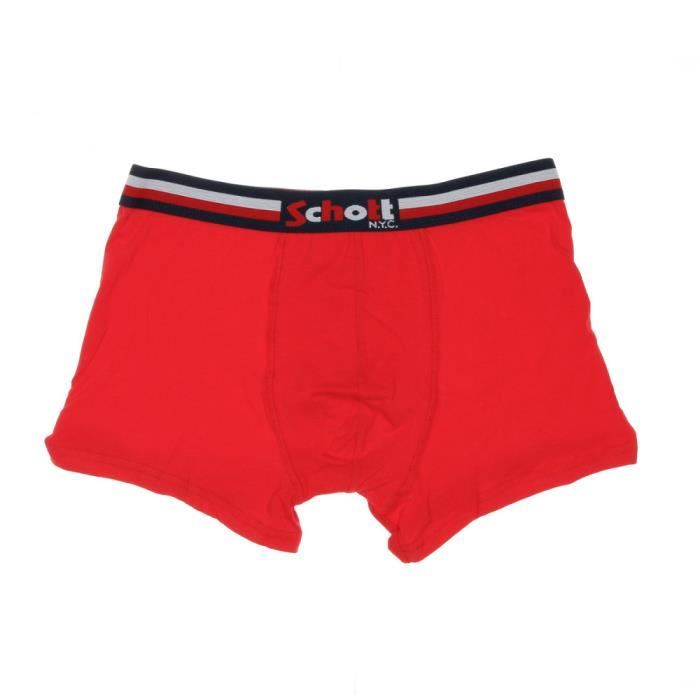 Boxer Rouge Homme Schott Staten Red - Cdiscount Prêt-à-Porter