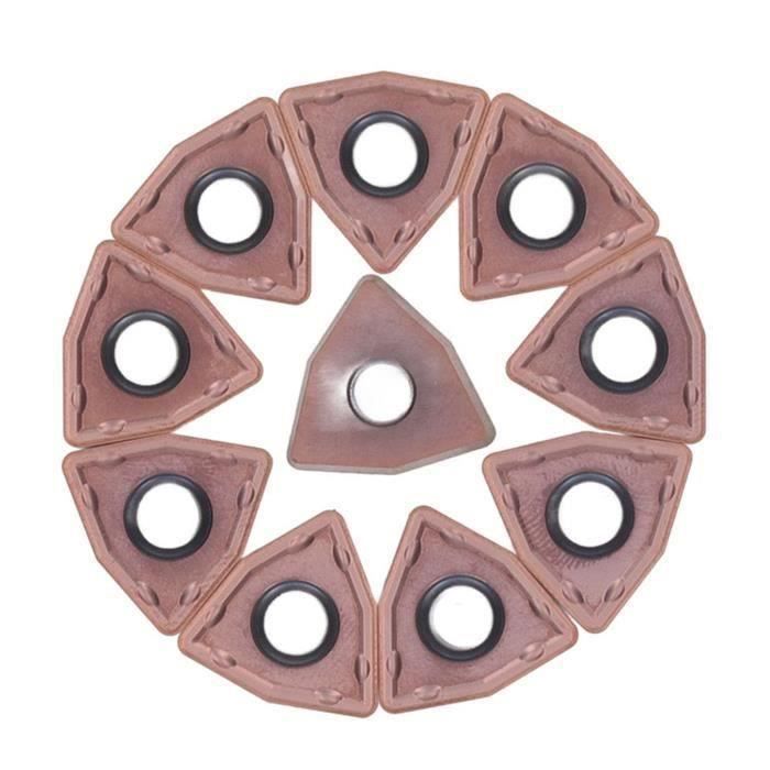 Fdit Coupe-insertion tournante 10 Pcs Tournant Insert Carbure Lame Tour Cutter Fraisage CNC Kit ...