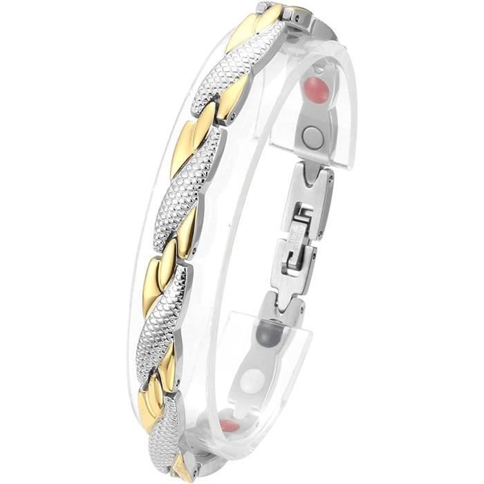 Jovivi - Bracelet magnétique en forme de X 4 en 1 pour femme - En acier ...