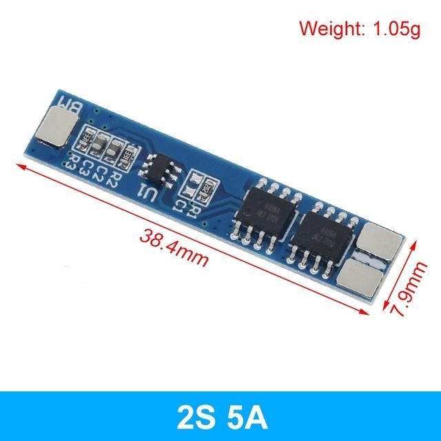Circuits intégrés,2S 5A Circular--Carte de Protection de Batterie au Lithium, 2S, 3A, 4A, 5A, 8A ...