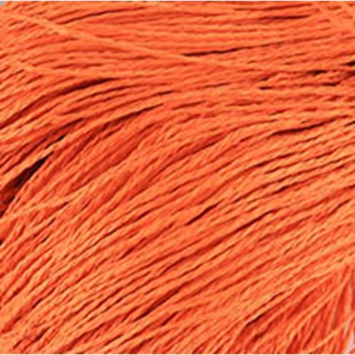 LAINE A TRICOTER,orange--Fil de raphia 100g-boule, fil de paille en ...