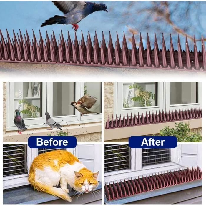 20PCS Pic Anti Pigeon Plastique 5.7m Pointes dOiseaux en Plastique ...