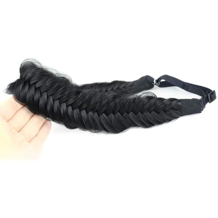 Grande queue de poisson synthétique cheveux tressés bandeau classique ...