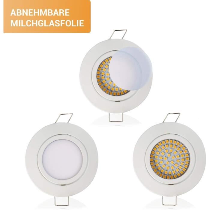 TEVEA Led Spot Encastrable Ultra Plat Led Modul Remplaçable 3.5W 350lm ...