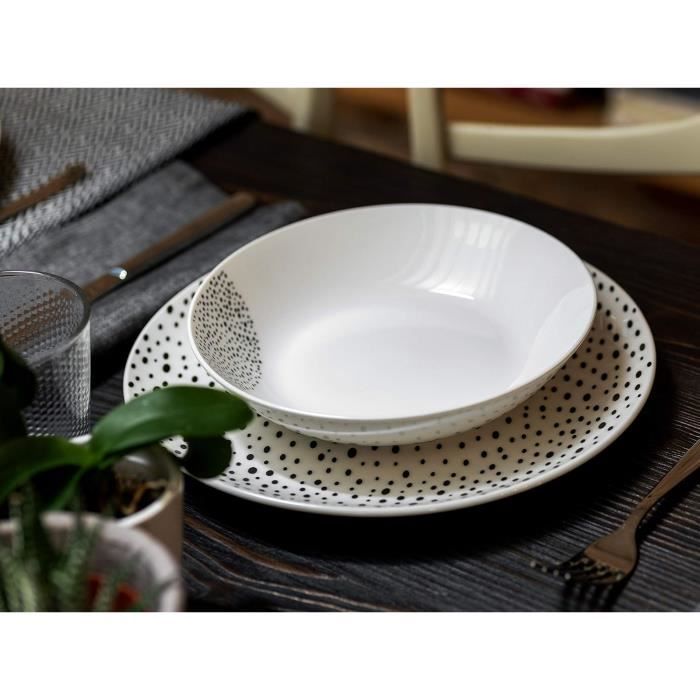 Tognana Service de table graphique pour 6 personnes, 18 pièces ...