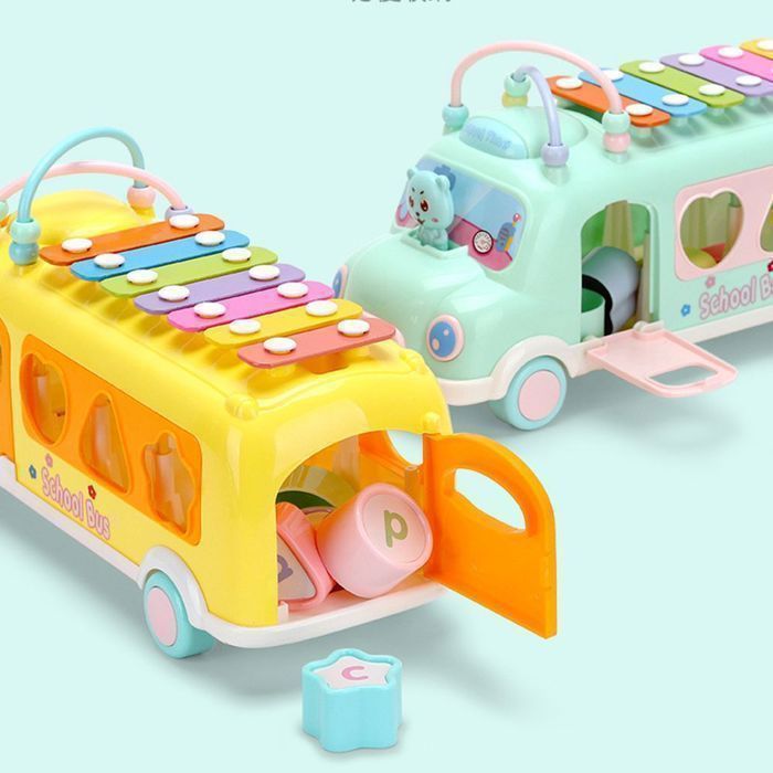 Puzzle frapper sur le piano bus jouet pour enfants blocs de ...