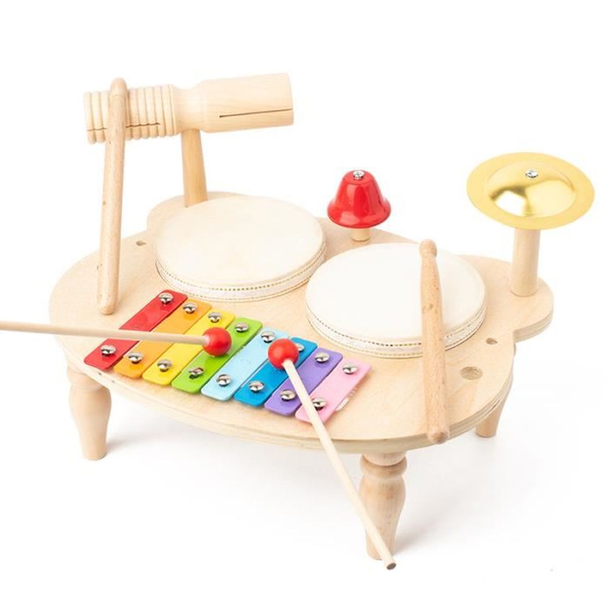 Jouet en Bois Enfant 3 Ans Instruments de Musique pour Enfants Tambour ...