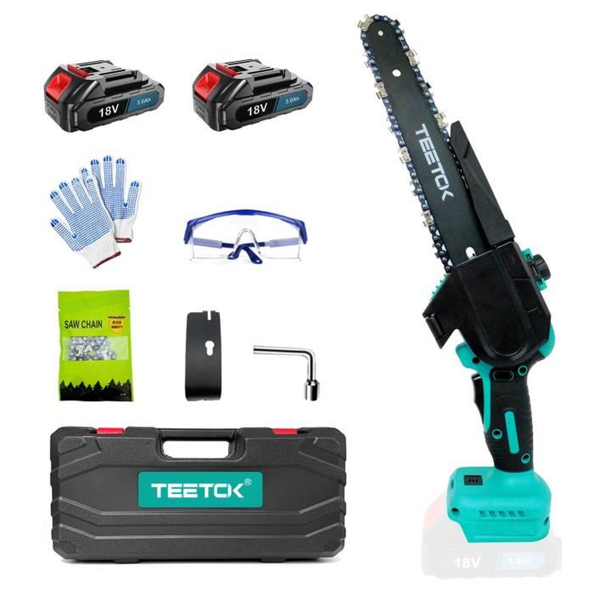 MAWIRON Tronçonneuse brushless sans fil de 8 Inch Rechargeables ...