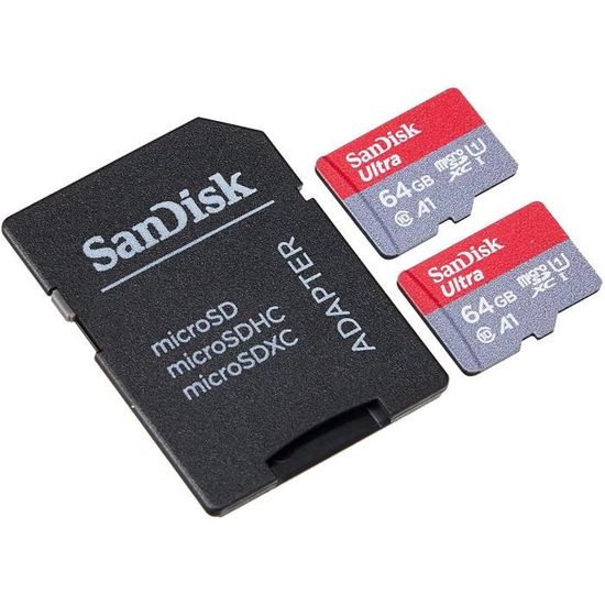 Carte Micro Sd - Limics24 - Lot 2 Cartes Mémoire Microsdxc Ultra 64 Go ...