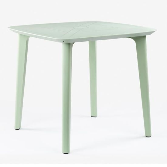 SKLUM Table de jardin carrée en polyéthylène (85x85 cm) Tina Céladon ...