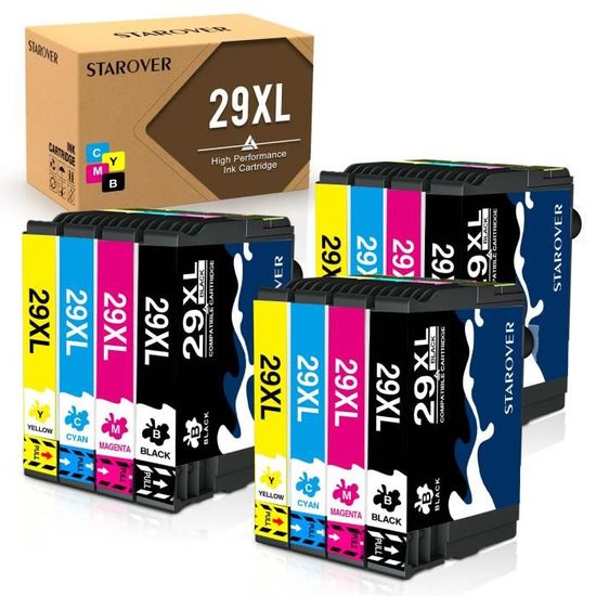 STAROVER 29XL 12 Cartouche d'encre Compatibles pour Epson 29-29XL pour ...