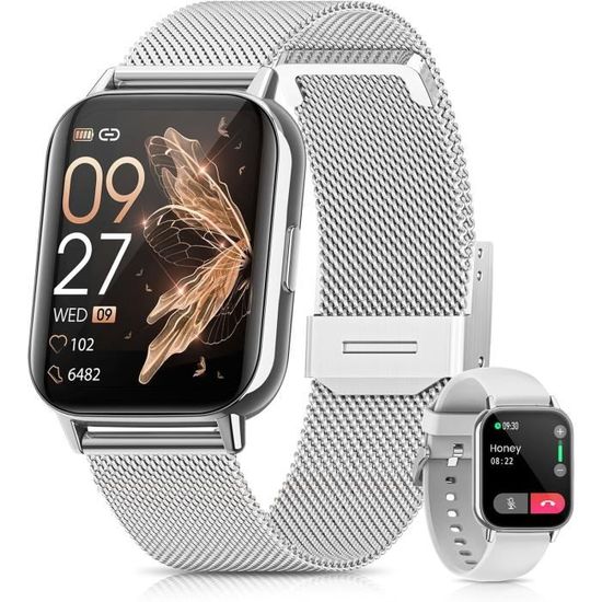 Montre Internet Femme avec Fonction d'Appel, Bluetooth 5.3, Montre ...