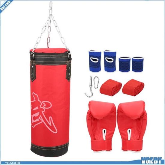 Sac de sable suspendu - V GEBY - Rouge - Entraînement boxe enfants ...