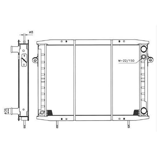 RADIATEUR EAU RENAULT TRUCKS RVI B70 B80 B90 B110 5000249949 5000397635 ...