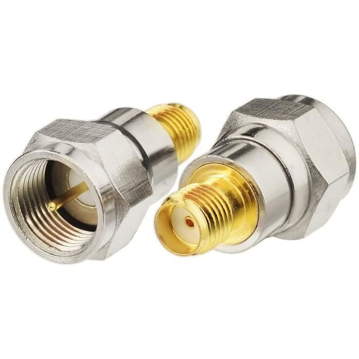 SMA 4G Antenna Adapter SMA Female to F Type Male Adapter 2pcs ...