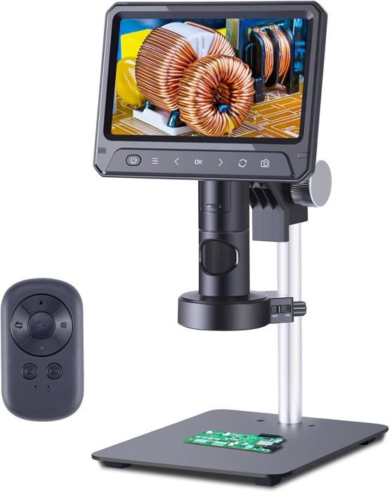 Microscope Numérique Parfocal 7 Pouces HD 1600X Ecran IPS 1080P ...