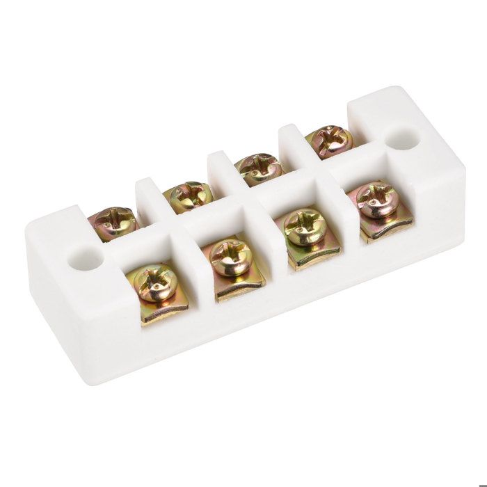 Bornier SOURCING MAP 1Pcs 66x24x17,3mm Porcelaine Céramique Bornier 4 ...