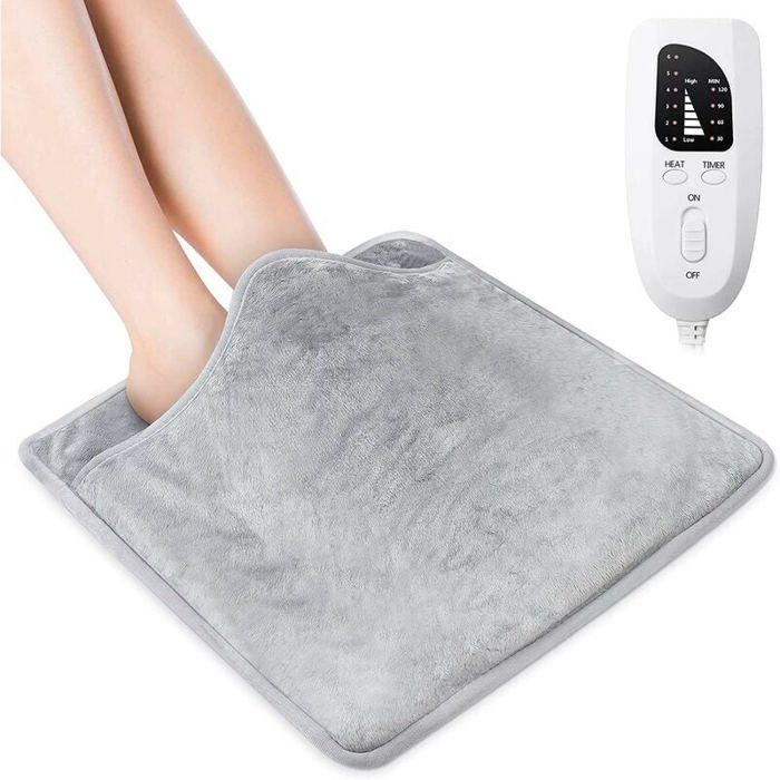 Chauffe-pieds et coussin chauffant électrique 2en1 40x40cm, 6 niveaux ...