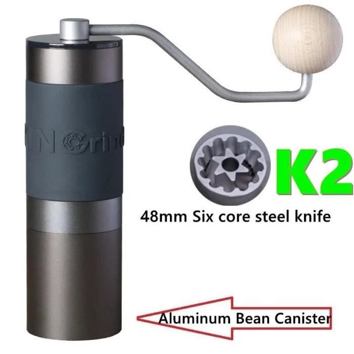 K2 48 mm six cœurs - Kingrinder – moulin à café manuel, Portable, En acier inoxydable, Pour ...
