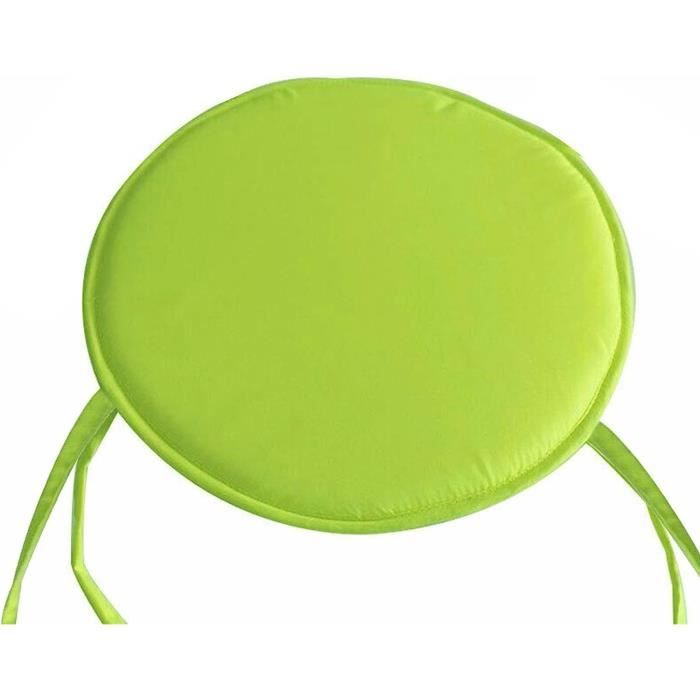 Chaise d'extérieur ronde avec coussin pour jardin et patio - Vert ...