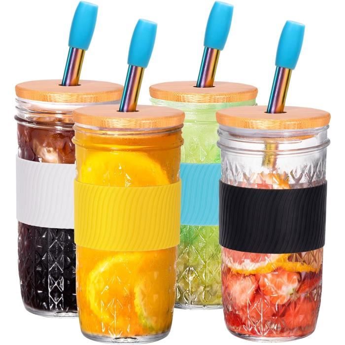 Bubble Tea Kit Livré Avec Couvercle Et Reutilisable Paille En Inox ...