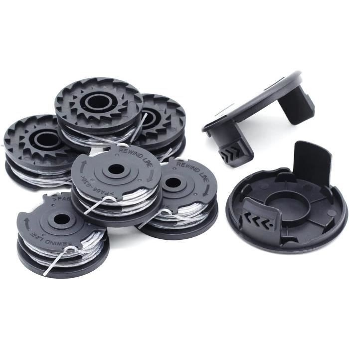 Lot de 6 bobines de fil pour coupe-bordures Bosch F016800351 (longueur 6 m,diamètre 1,60 mm avec ...