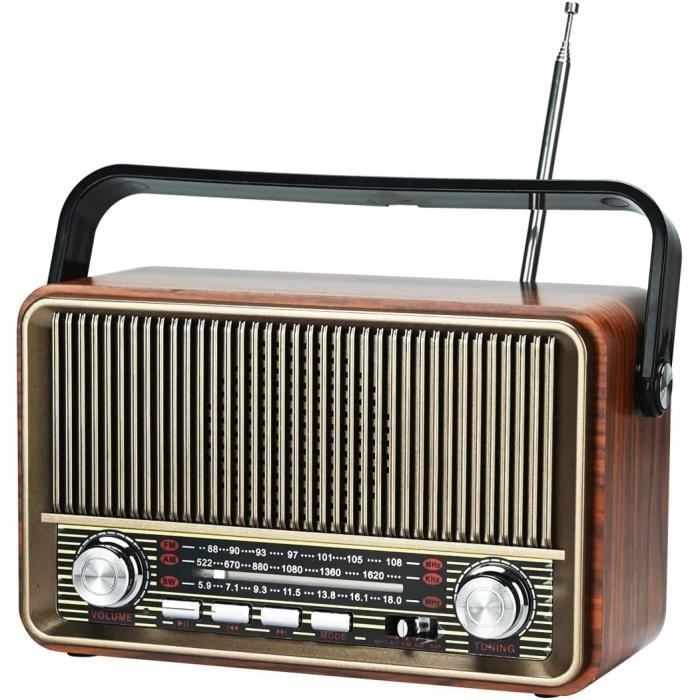 Radio stéréo Bluetooth FM AM SW - Batterie rechargeable - Prise en ...