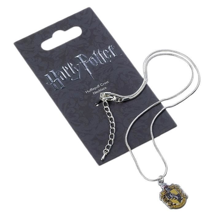 Sous licence officielle Harry Potter plaqué argent Poufsouffle Collier ...