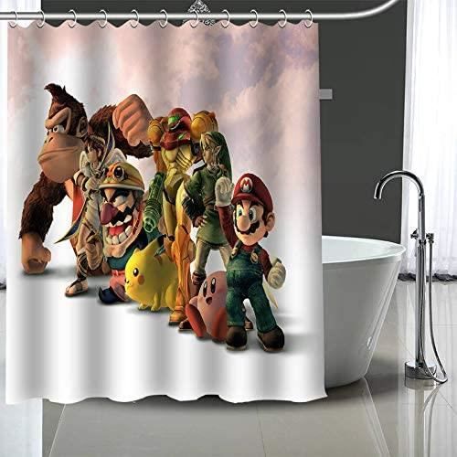 Rideau de Douche Super Mario Bros personnalisé Plastique Rideaux de ...