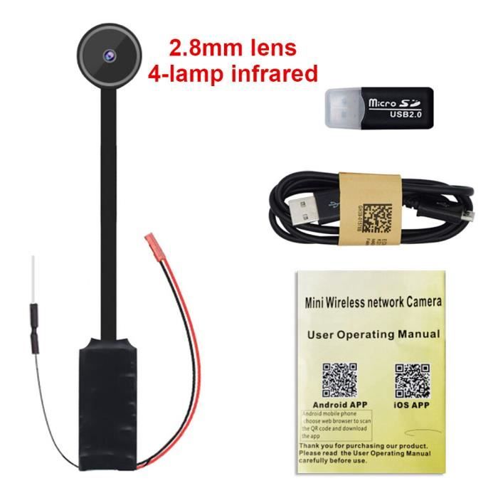 Caméra miniature,Mini caméra de surveillance IP WIFI Full HD 1080P P2P ...