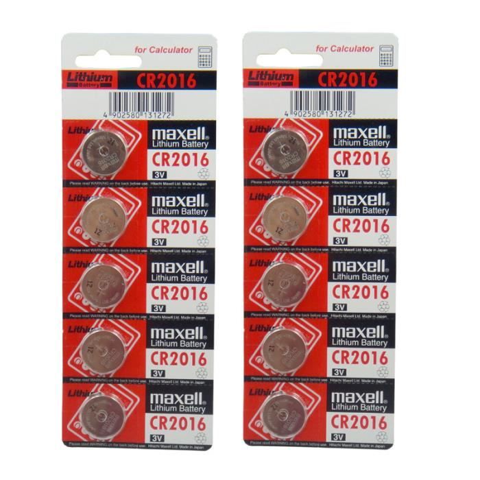 10 piles - Maxell Piles bouton CR2016 - Cdiscount Jeux - Jouets