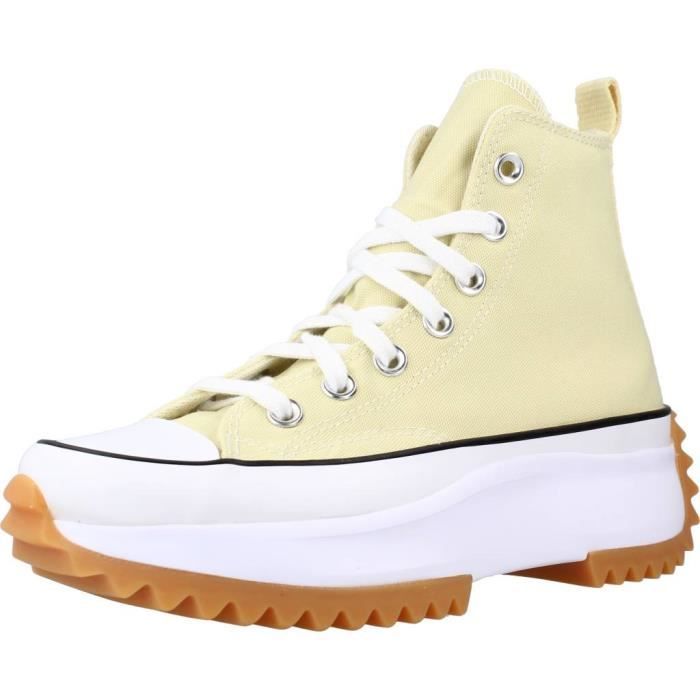 Basket Converse - Jaune - 125069 - Femme - Adulte - Lacets - Textile ...