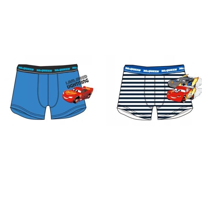 Lot de 2 boxers enfant Cars Disney Pixar 4/5 ans 110-116 cm BLEU ...