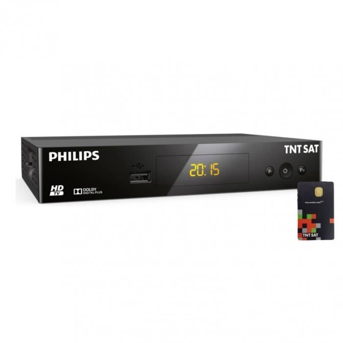 PHILIPS Récepteur TV Satellite HD + Carte TNTSAT V6 ACTIVÉE entre 3 et ...