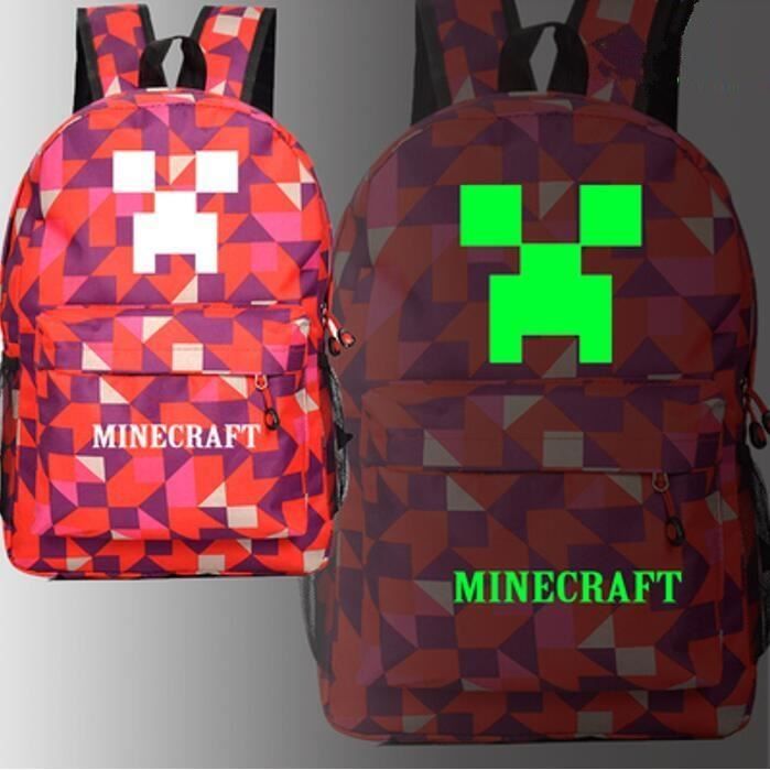 Sac a dos Minecraft Endman Creeper Pak'r Padded Rentrée Scolaire garçon ...