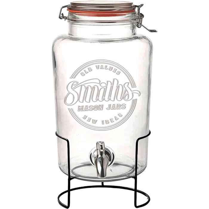 Smith's Mason Jars Distributeur avec Support de Boissons en Verre de 5 ...