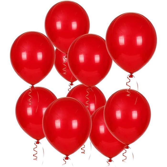100 Ballon Rouge Gonflable, Ballon Baudruche Rouge Latex 30 Cm Pour ...