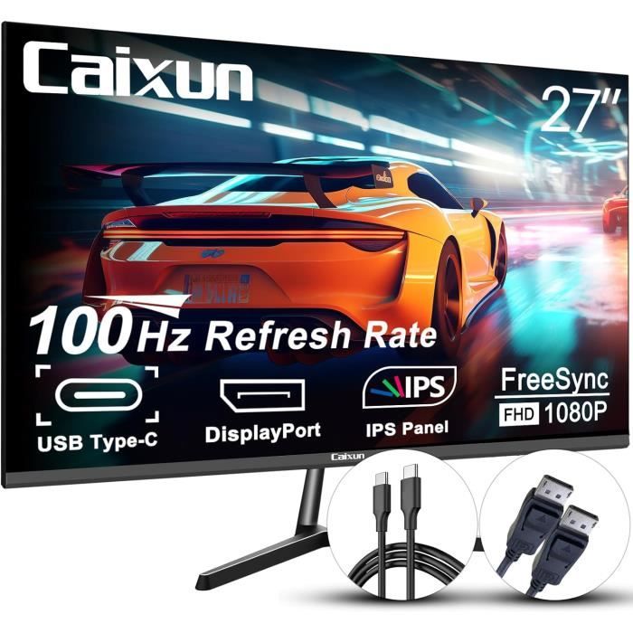 Moniteur Pc Gamer 27 Pouces 100Hz,Ips,Ecran Pc Fhd 1080P Avec Haut ...