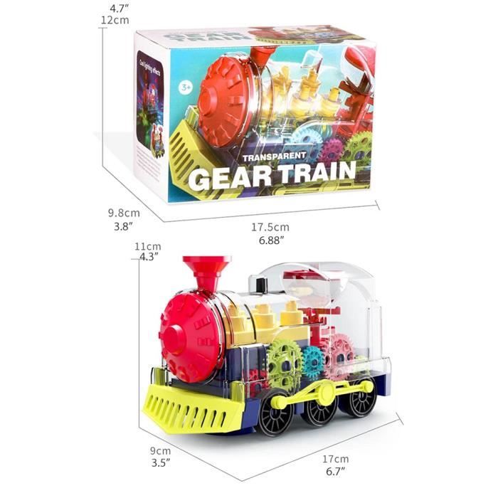 VGEBY Coffret Train Enfant Transparent avec Son et Lumière Cadeau ...