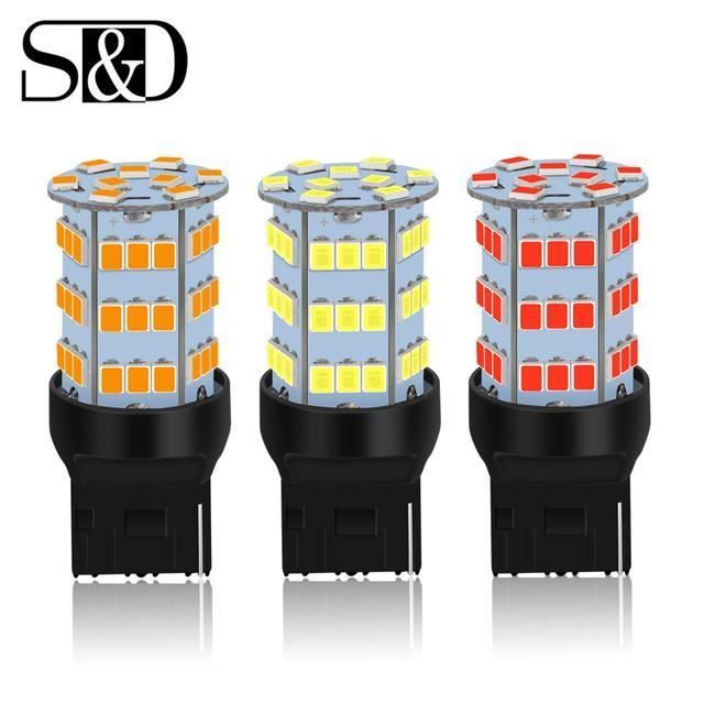 ECLAIRAGE TABLEAU DE BORD,YELLOW-T20 7443--Ampoules Led T20 7440 7443 ...